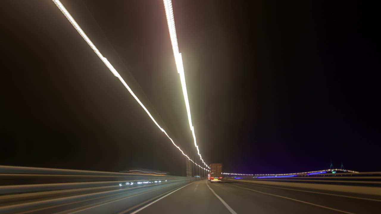 Journey in fast motion through the road - Free Stock Video