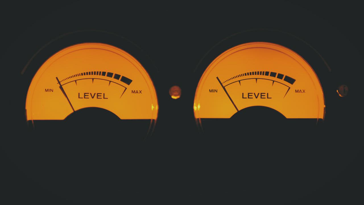 Vintage volume level indicators - Free Stock Video