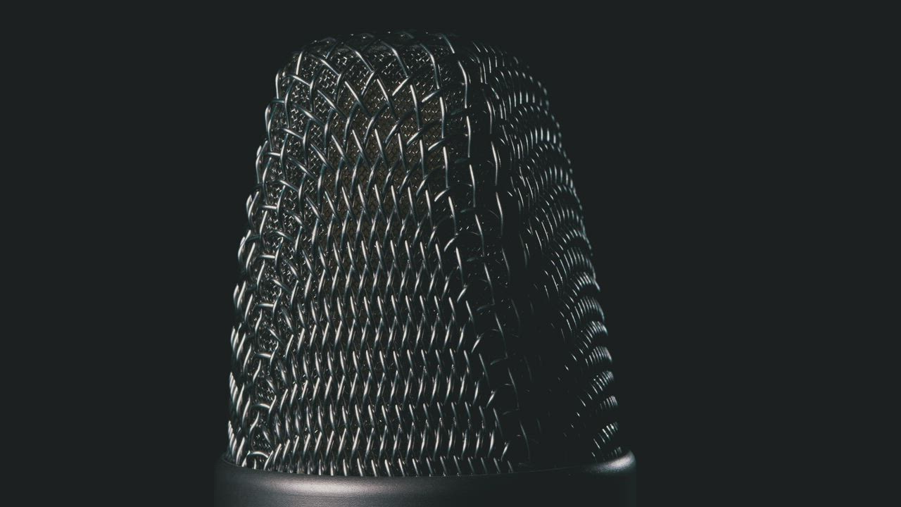 Studio microphone rotating - Free Stock Video