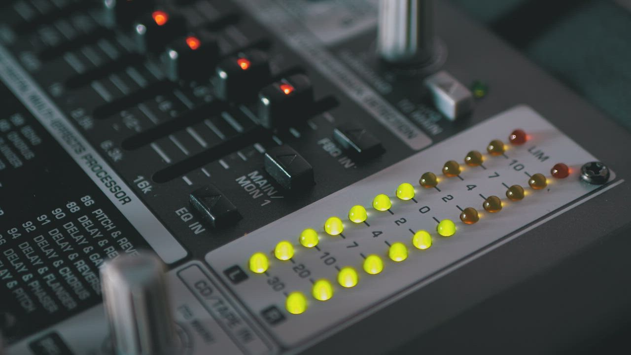 LED indicators of sound levels - Free Stock Video