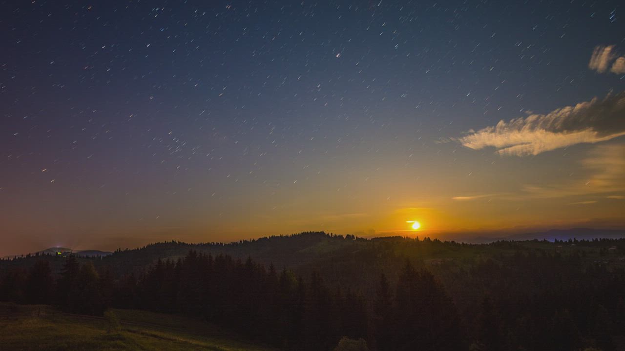 Sunrise in nature, time-lapse - Free Stock Video