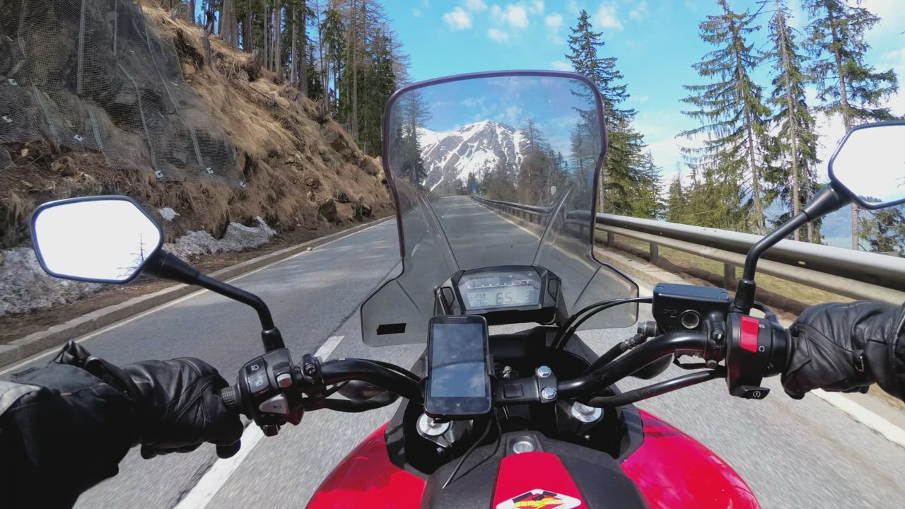 Riding on a motorcycle first person perspective - Free Stock Video