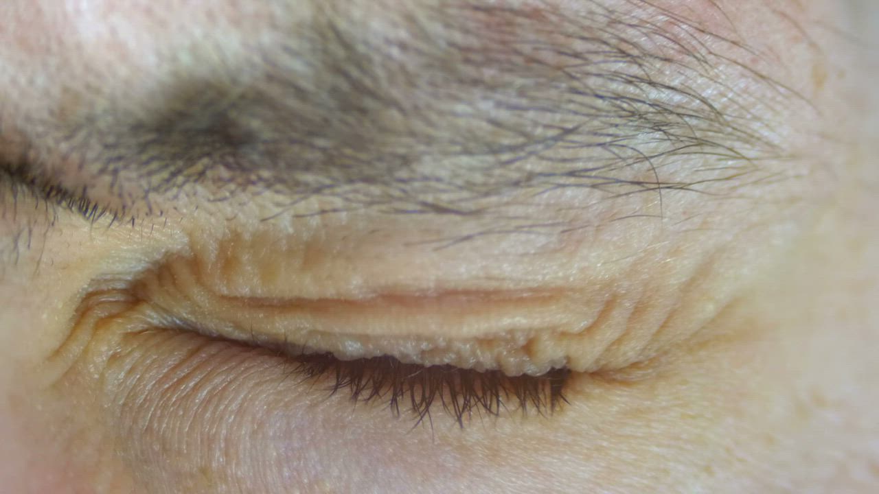 Crazy and fear look on a human eye close up - Free Stock Video