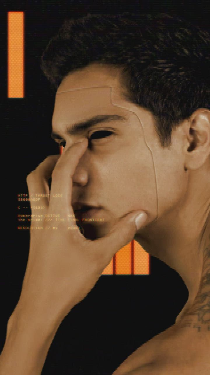 Strange and colorful video of a man removing his face - Free Stock Video