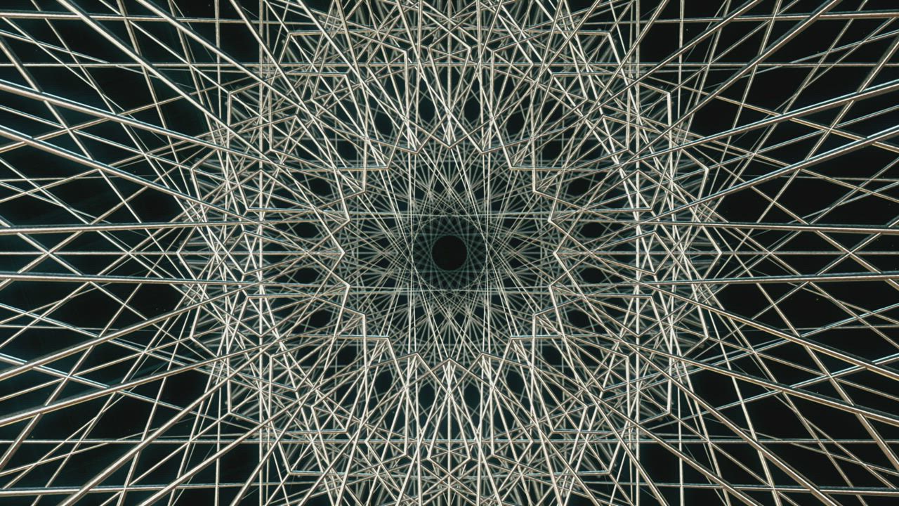 Geometric figures of metal networks - Free Stock Video