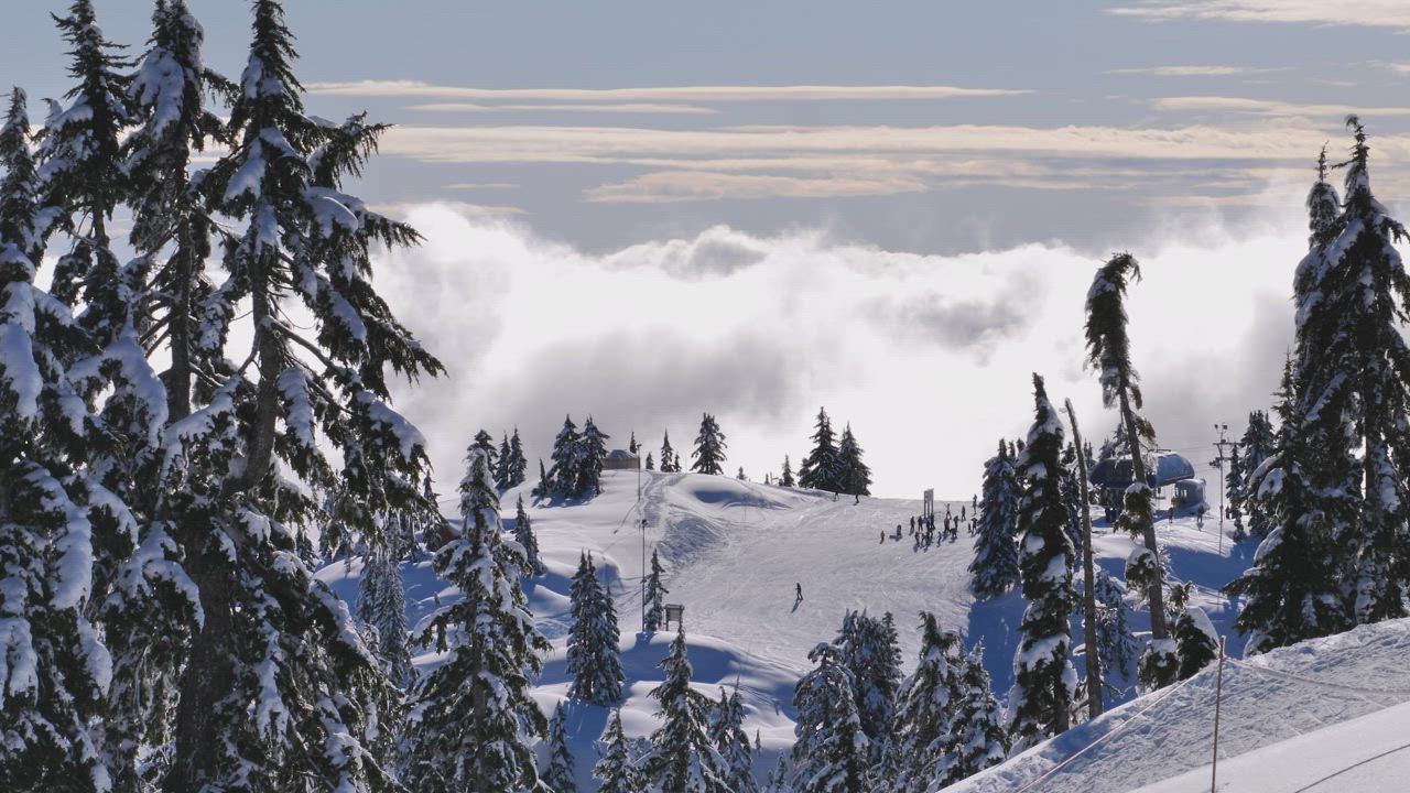Edge view of the top of a mountain - Free Stock Video