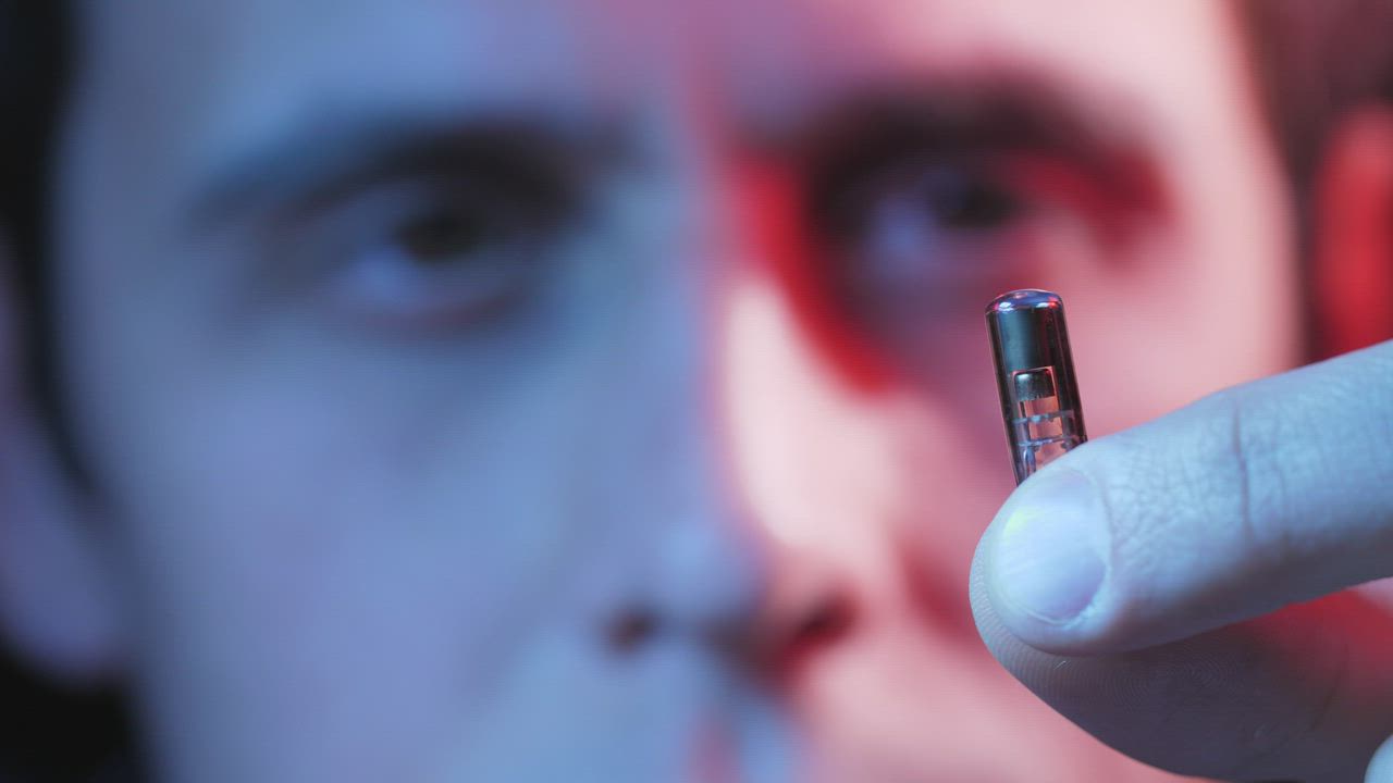 Perspective of a small microprocessor - Free Stock Video