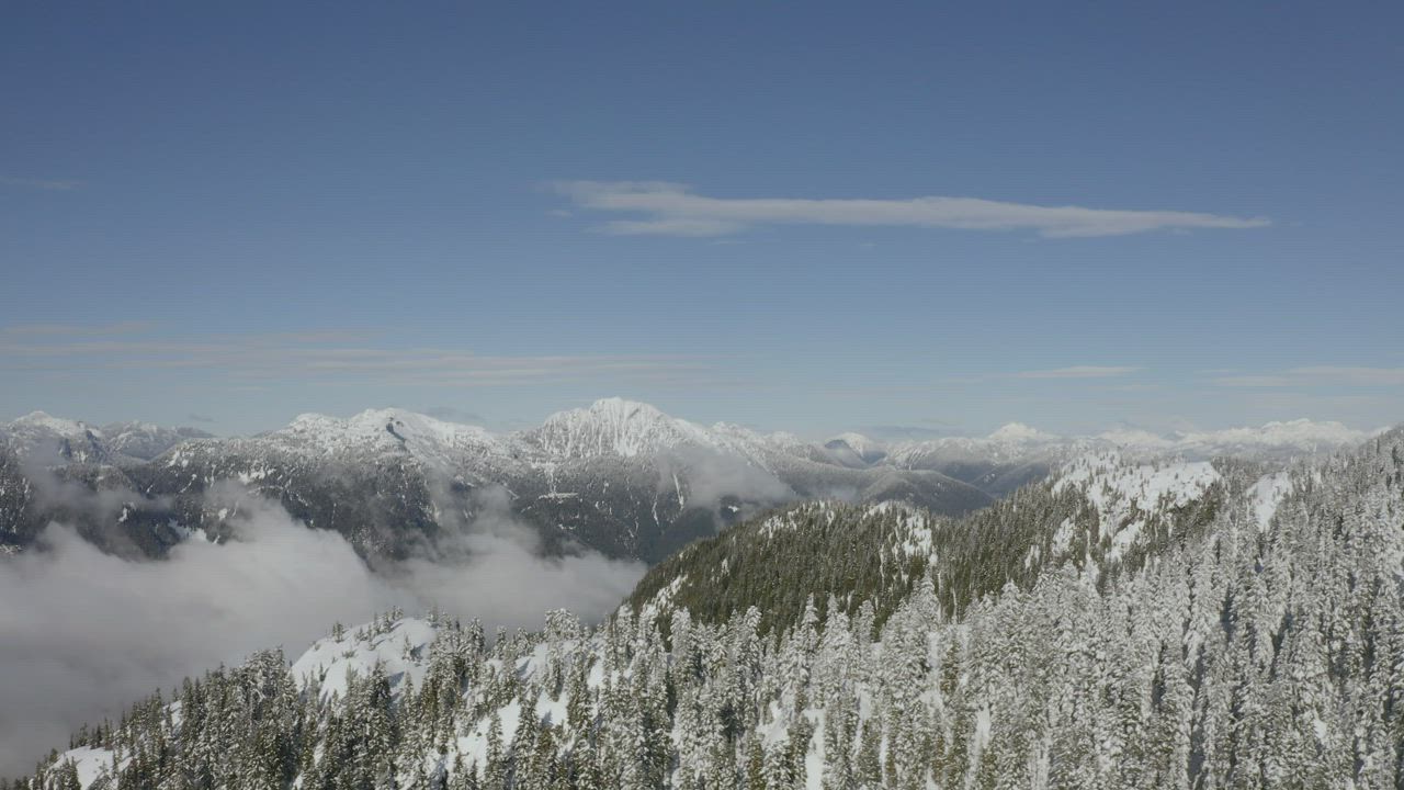Beautiful landscape of snowy mountains, aerial - Free Stock Video