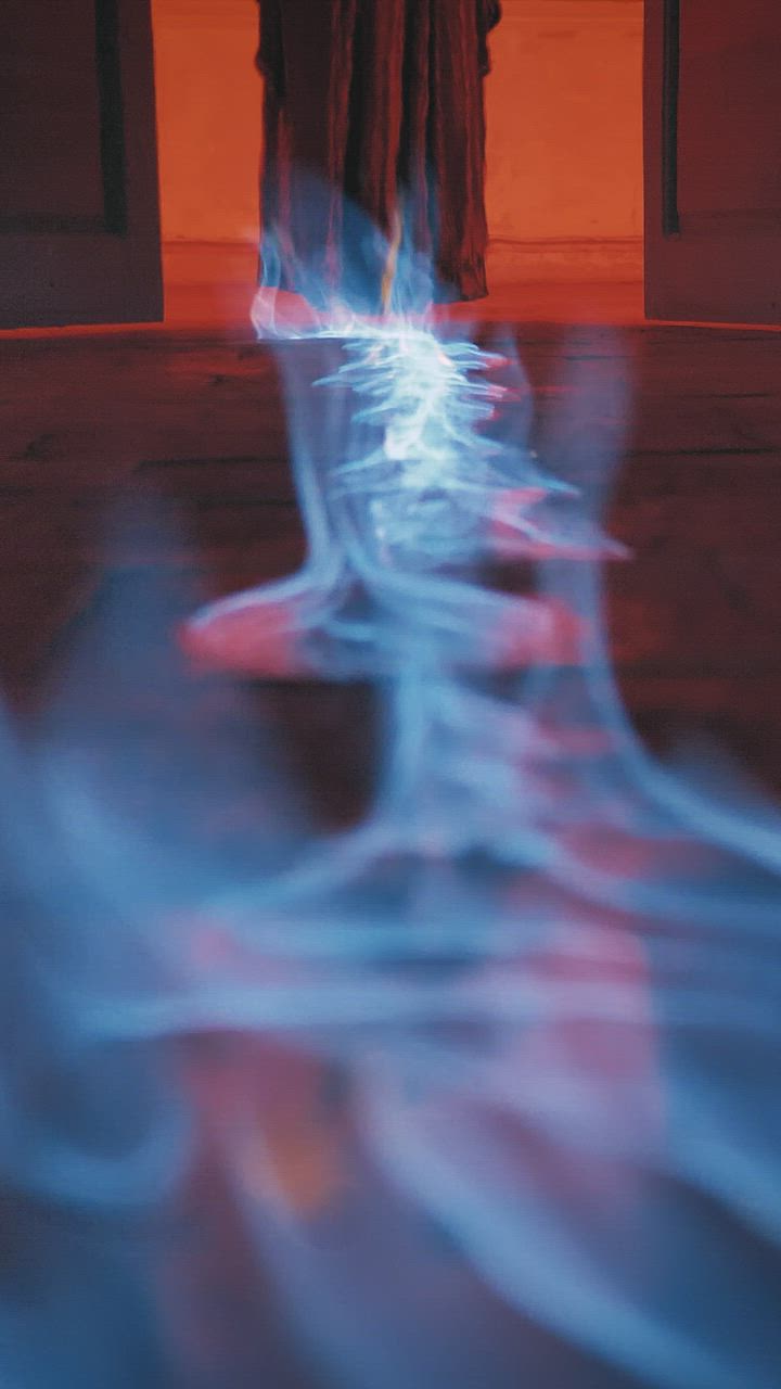 Fire line to the floor of the entrance to a place lit red - Free Stock ...