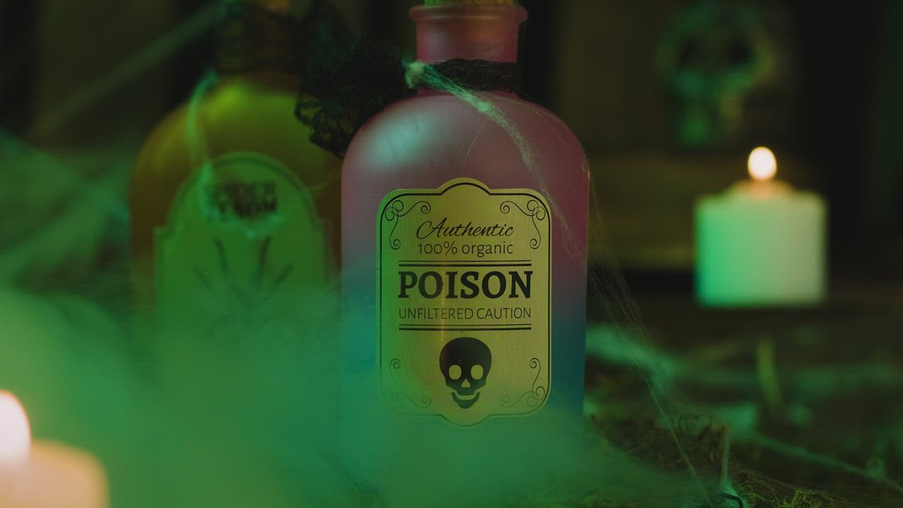 Poison in Halloween ritual - Free Stock Video