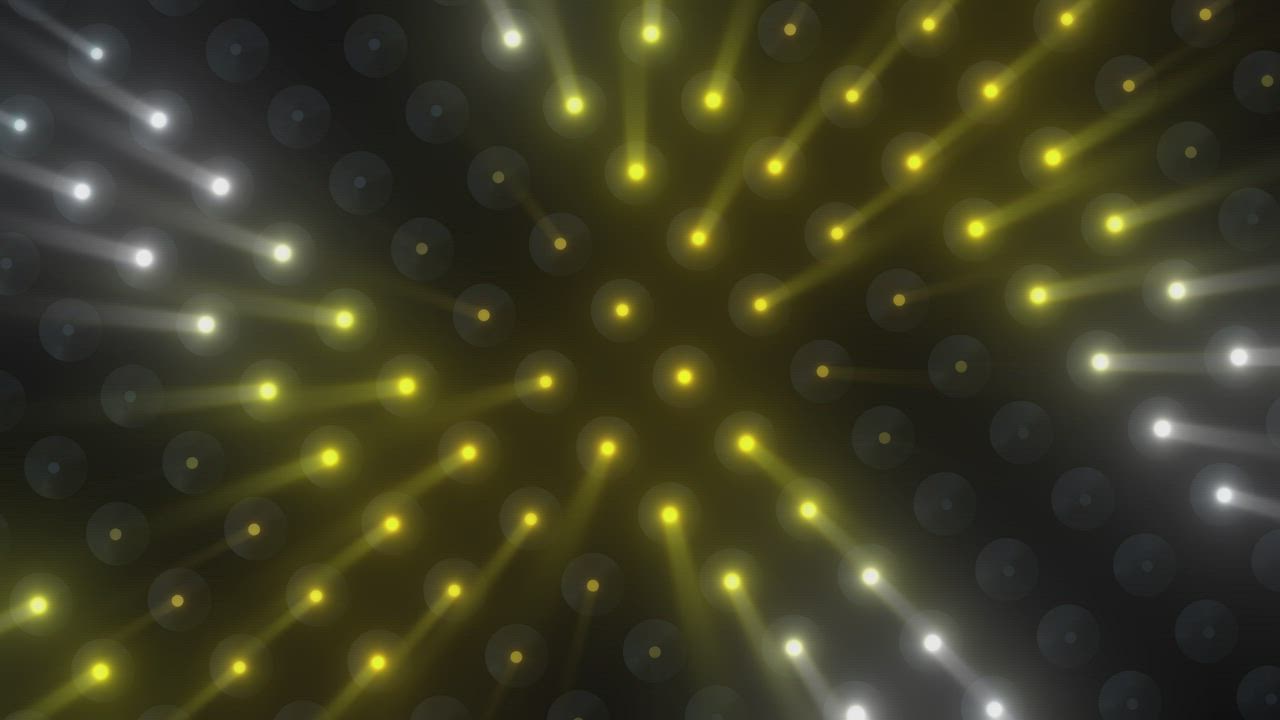 Large curved screen showing a lot of yellow lights - Free Stock Video