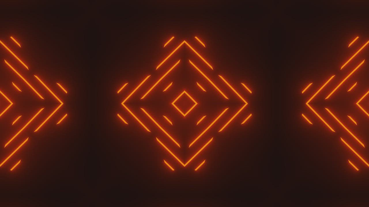 Red neon lights pattern in a prism divided - Free Stock Video