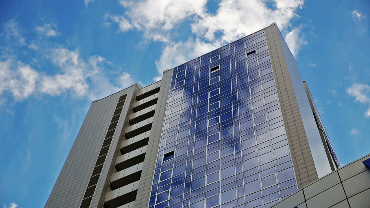 Office building seen from the street - Free Stock Video