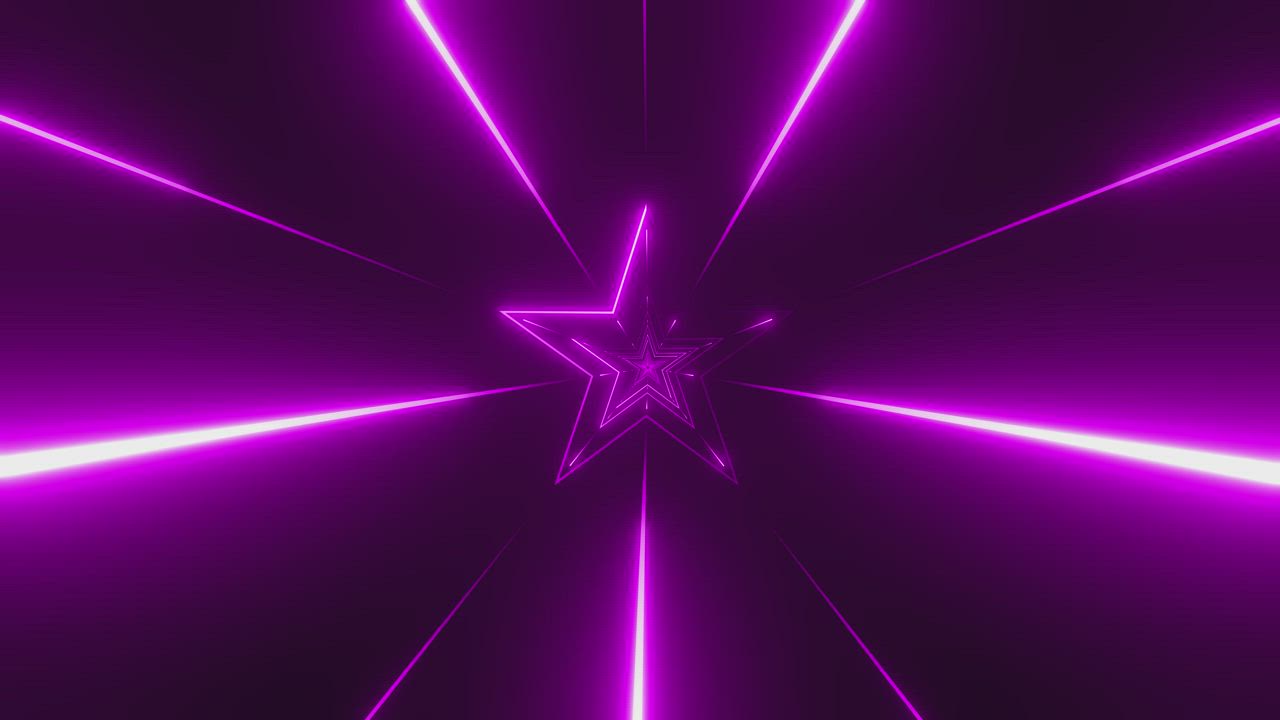 Animation of purple laser stars - Free Stock Video