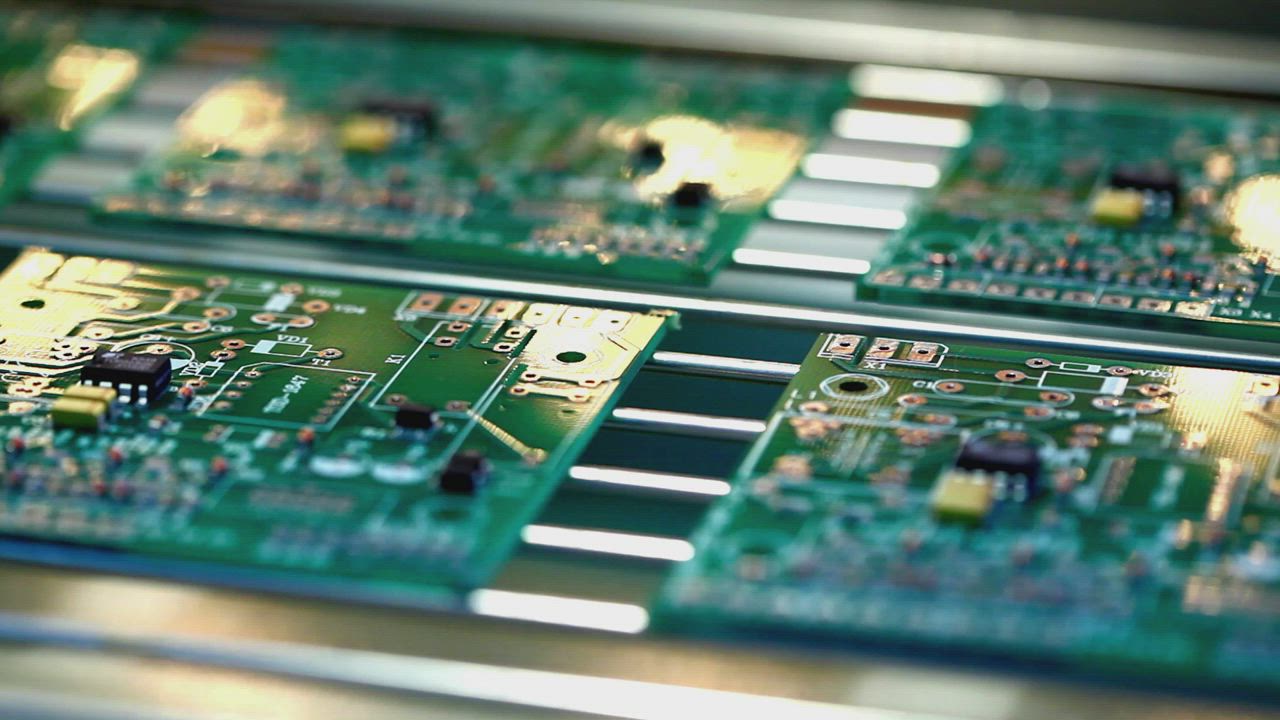 Industrial production of electronic cards - Free Stock Video