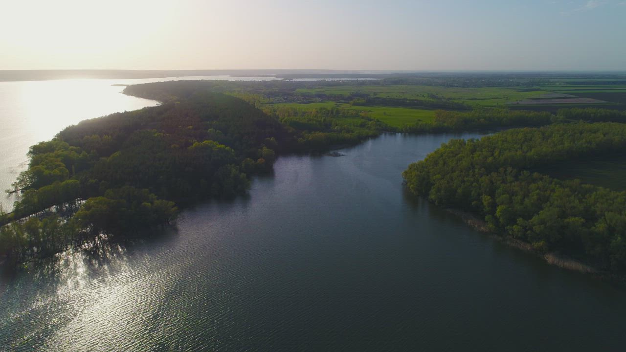 Awesome landscape of a river in nature - Free Stock Video