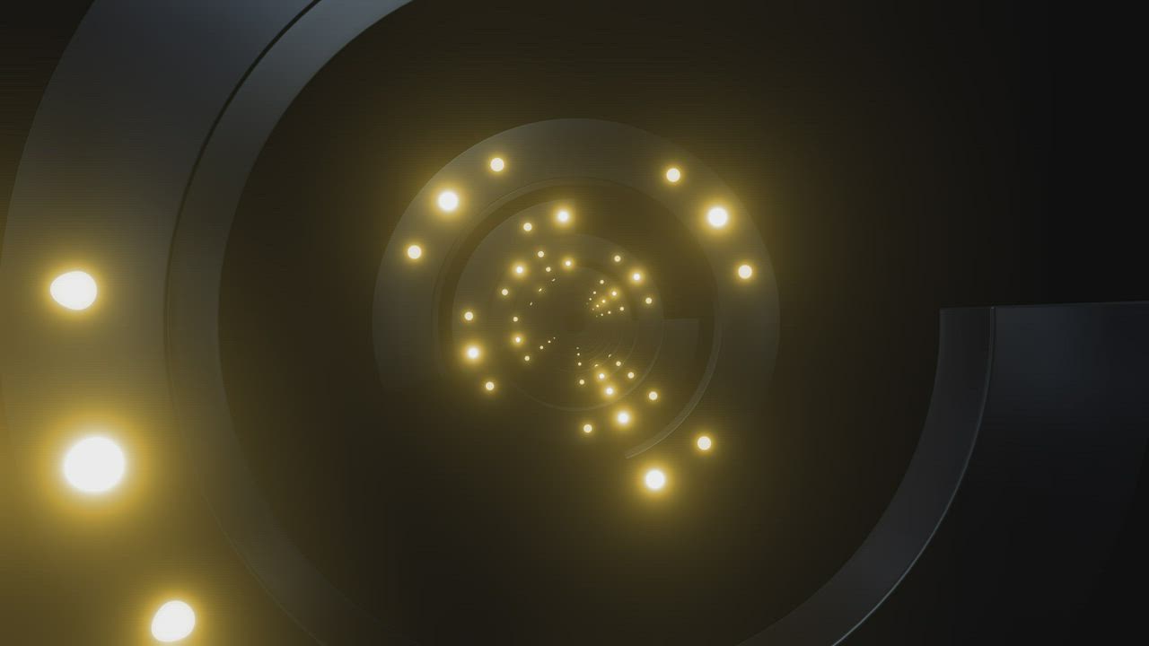 Futuristic circular endless tunnel - Free Stock Video