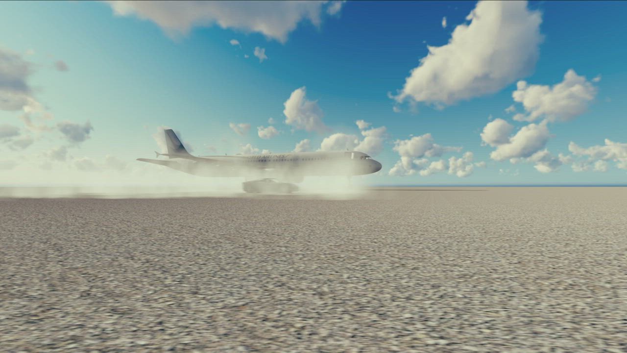 Airplane racing with a sports car - Free Stock Video