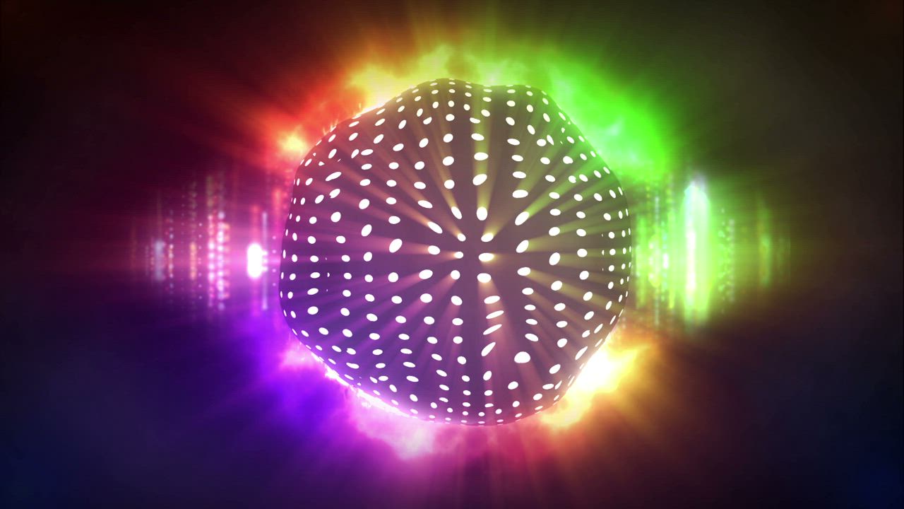 Abstract sphere with points of light rotating - Free Stock Video