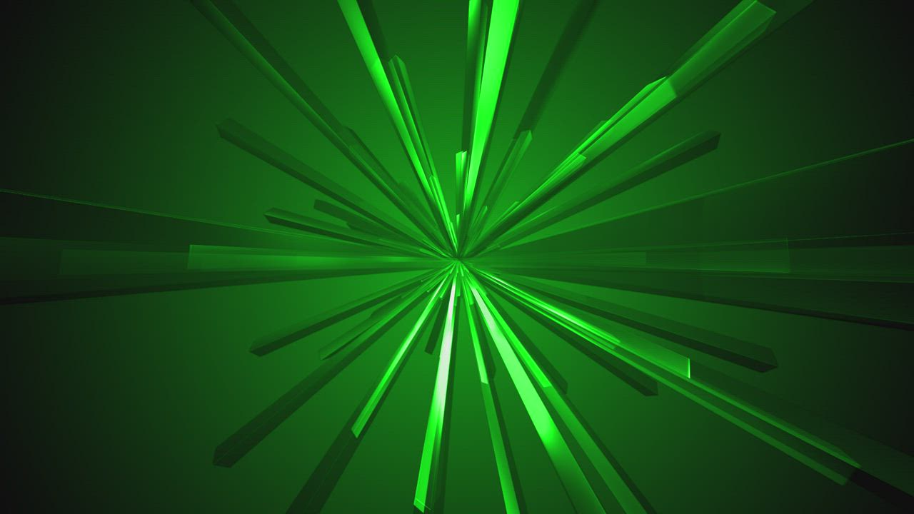 Green rectangular prisms rotating together - Free Stock Video