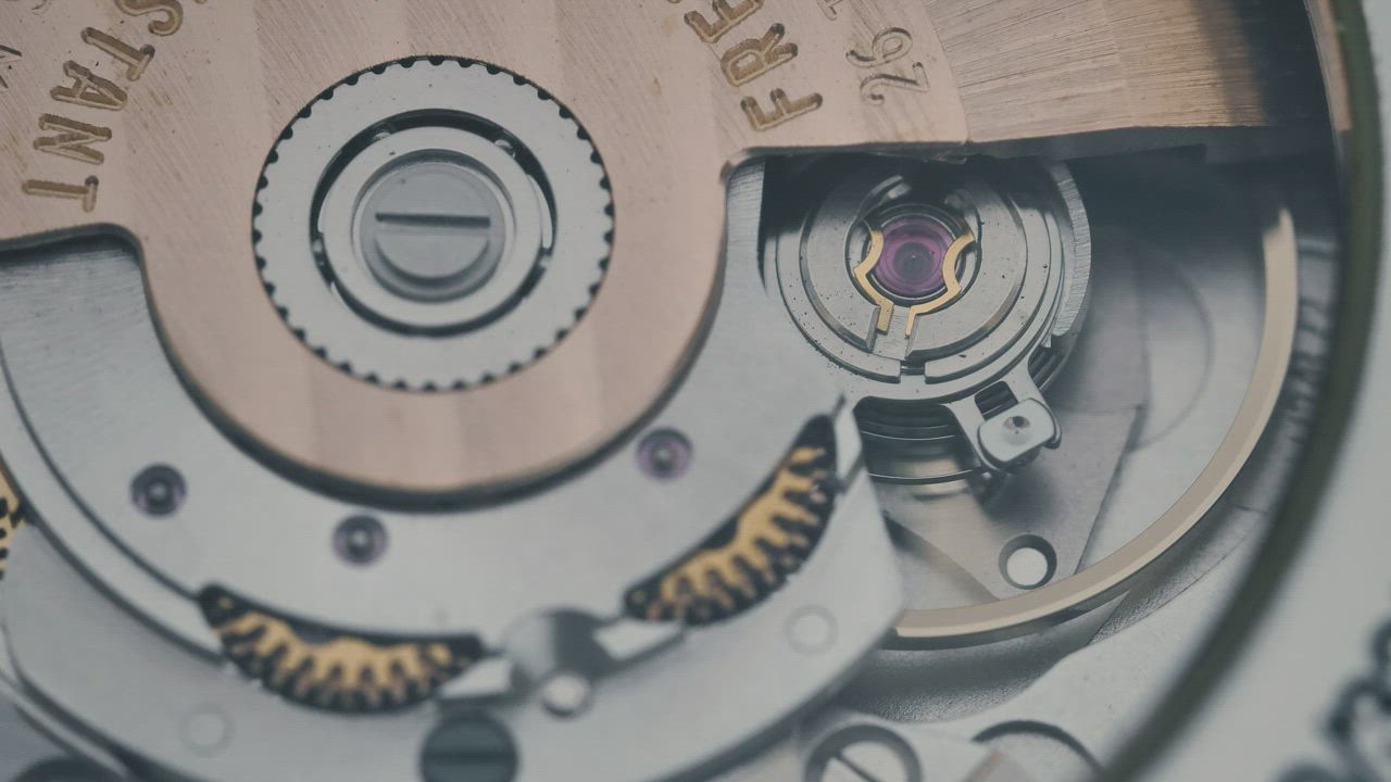 Mechanism of a working clock - Free Stock Video