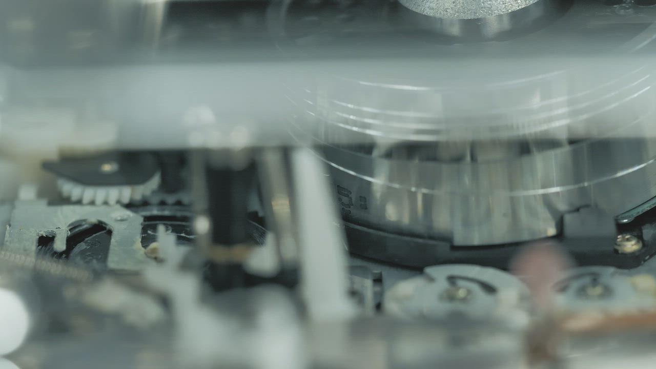 Video tape reader - Free Stock Video