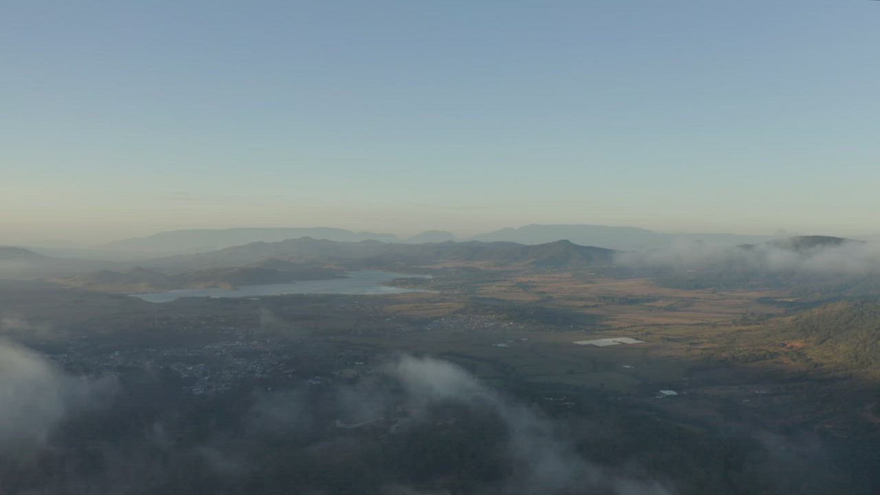 Natural relief from the heights during sunset - Free Stock Video