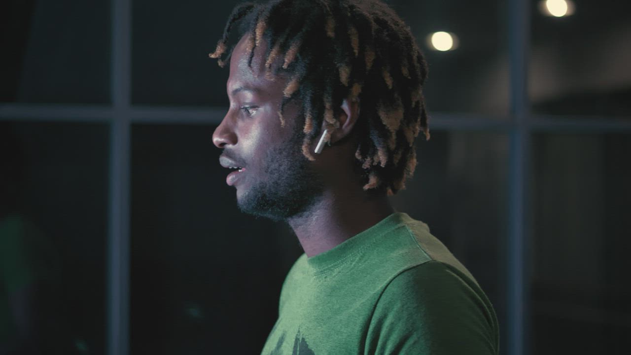 Man on a phone call at night - Free Stock Video