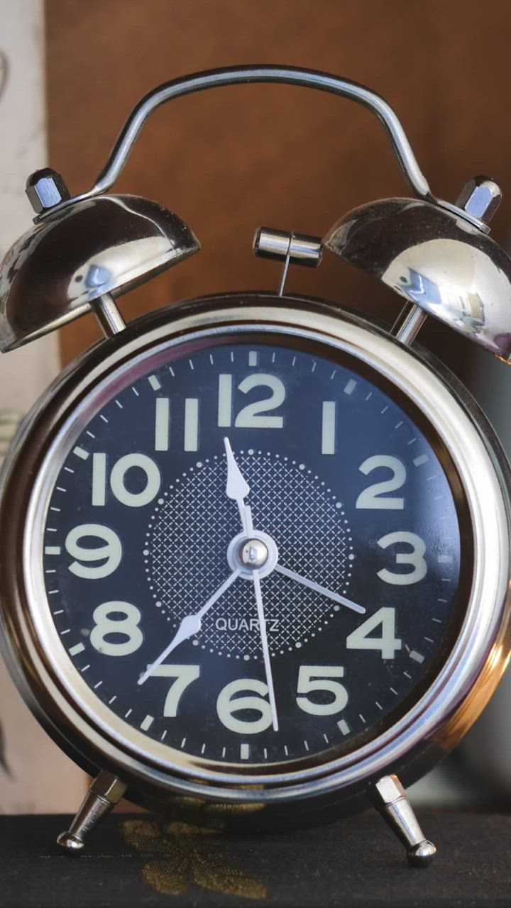 Metal bells alarm clock - Free Stock Video