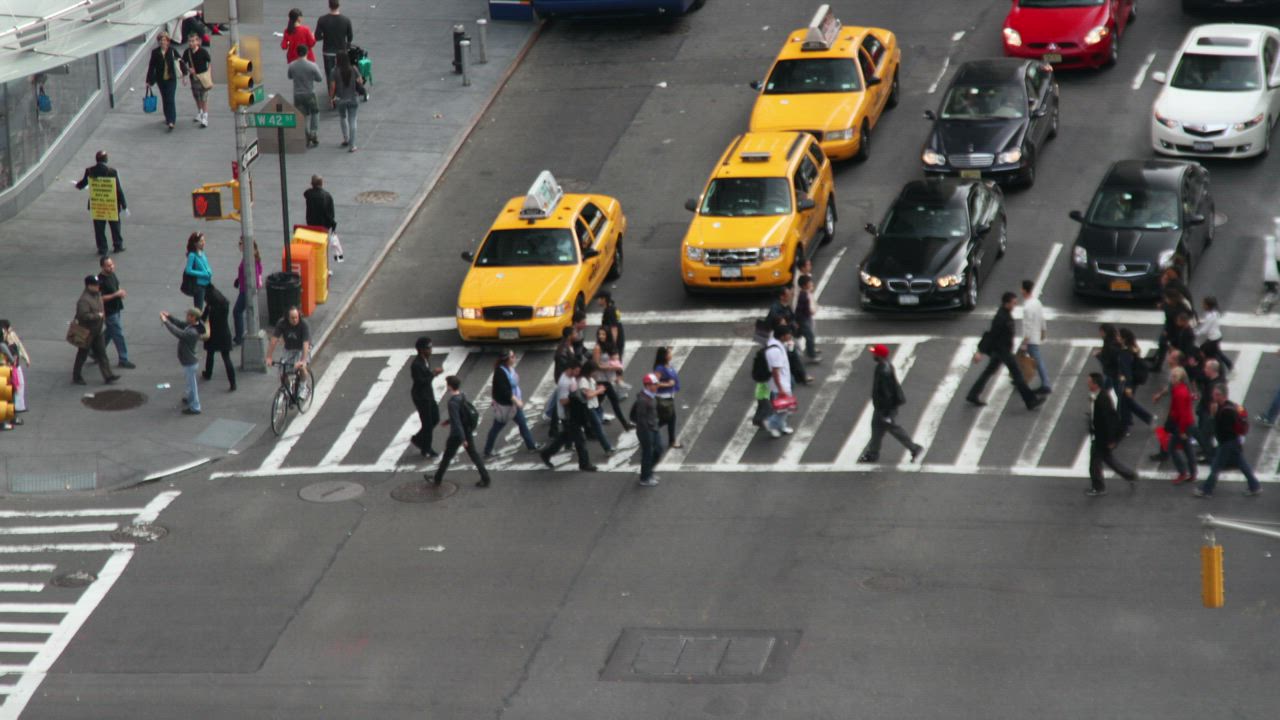 Busy street in the city - Free Stock Video