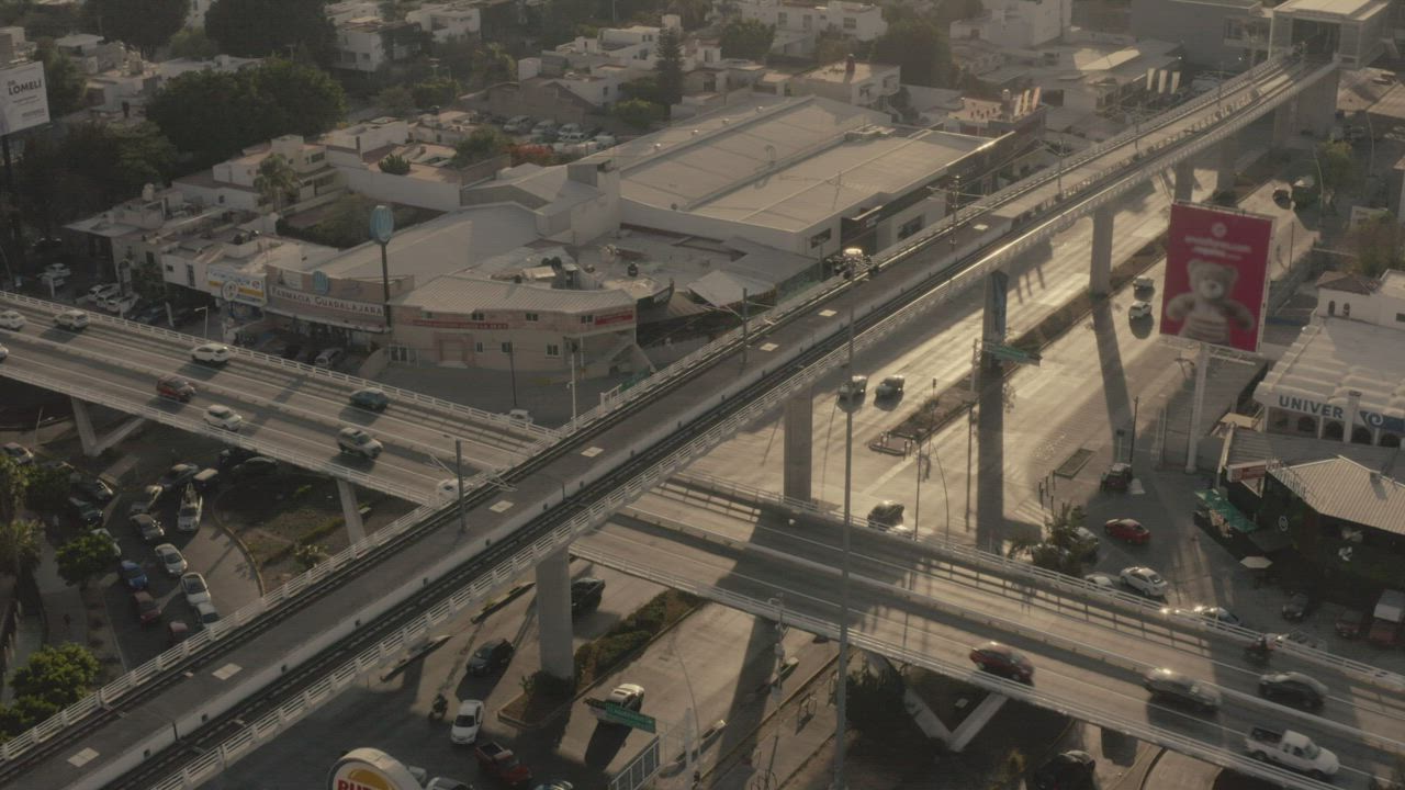 Crossing of streets and roads in the city in an aerial shot - Free ...