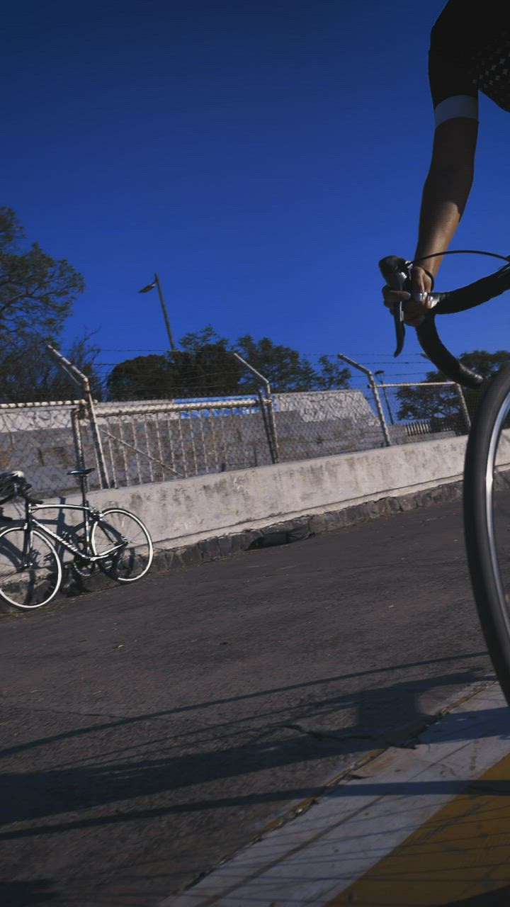 Rim of a bicycle that is driven by one person - Free Stock Video