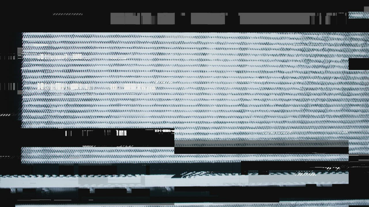 Screen with static and pixel noise - Free Stock Video