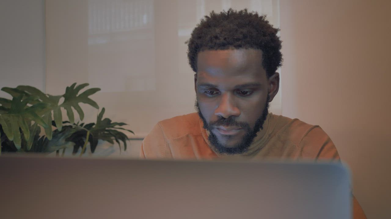 Man finishing work on his laptop - Free Stock Video