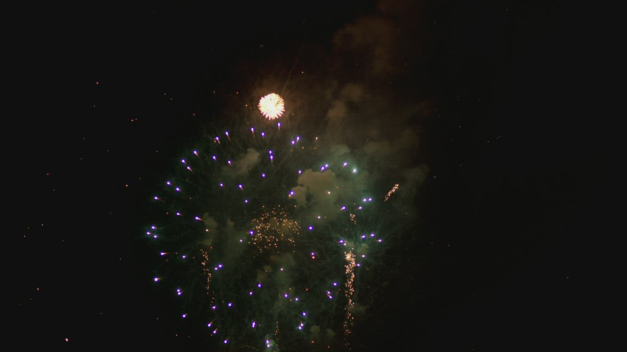 Fireworks rising from the bottom - Free Stock Video
