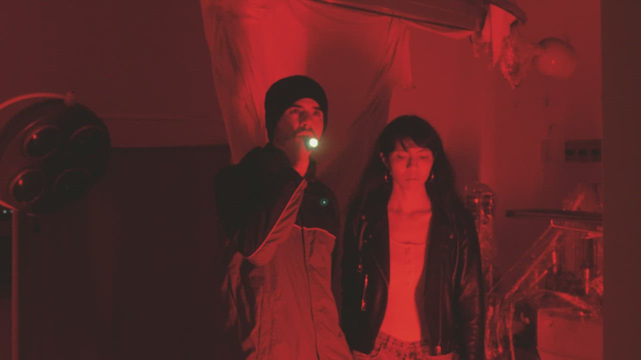 Couple watching something scary during a night exploration - Free Stock ...