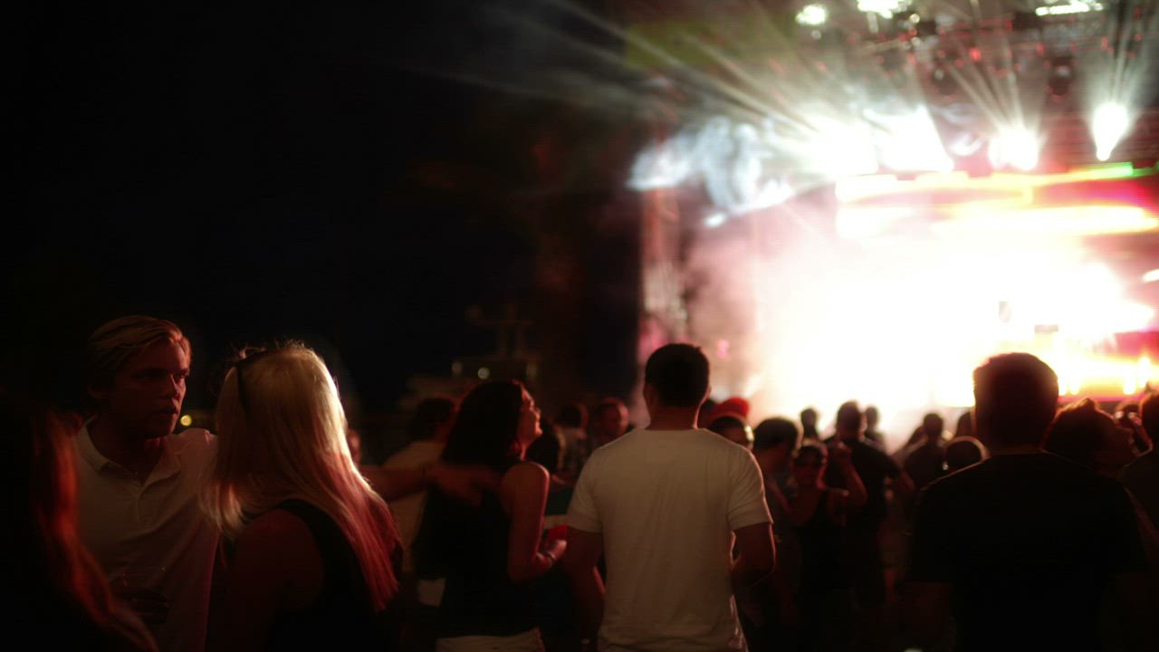 People dancing at a music festival - Free Stock Video