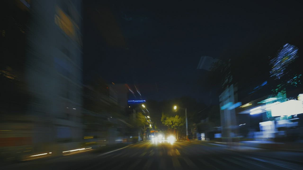 Looking out back window in a car - Free Stock Video