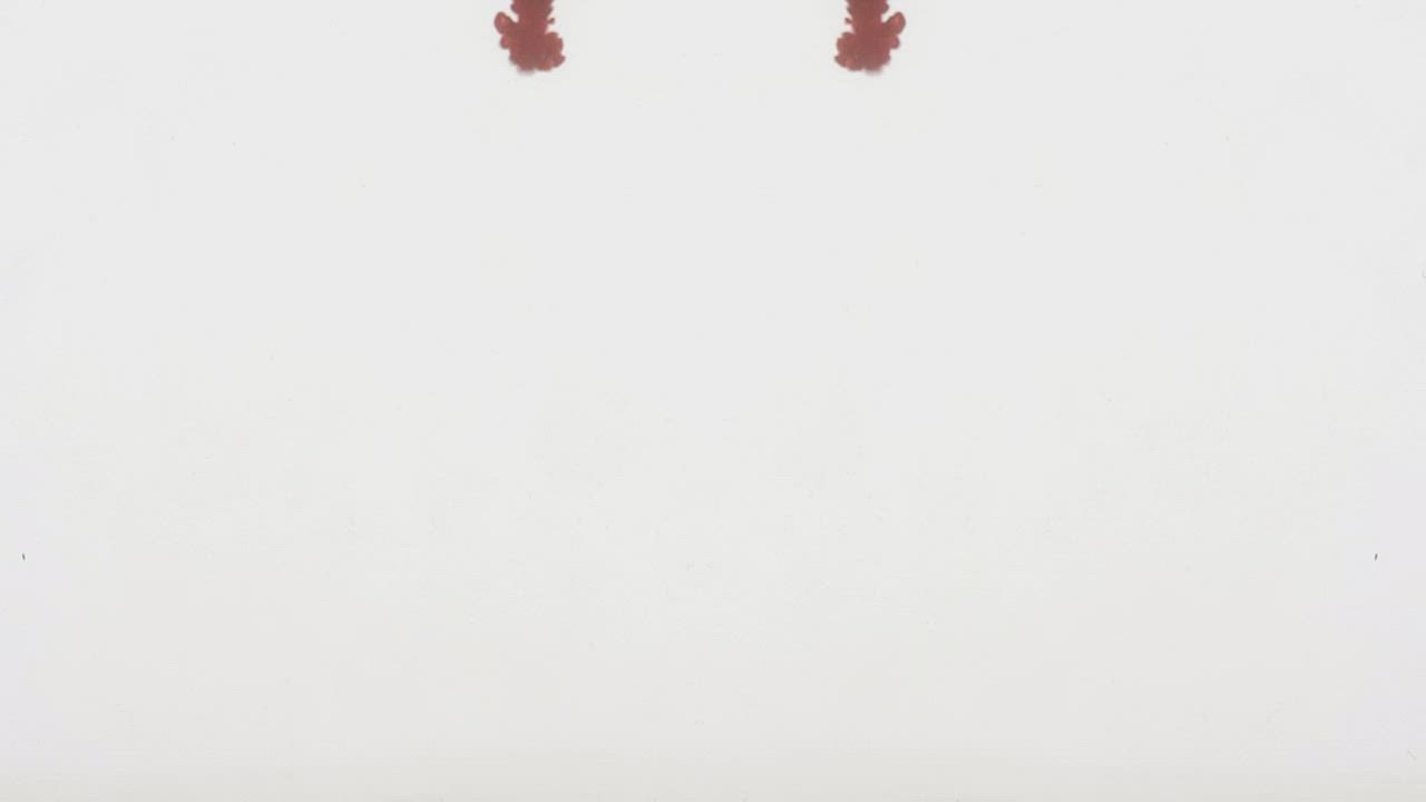 Cloud of red ink in water, mirroring, on white background - Free Stock ...