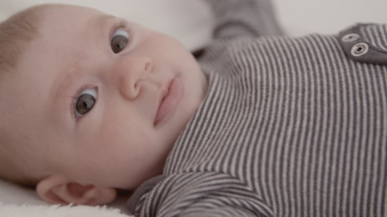 Calm newborn baby - Free Stock Video