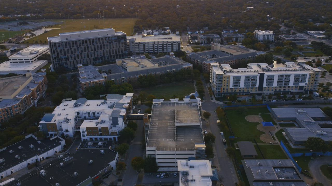 Motion of a small town from a high view - Free Stock Video