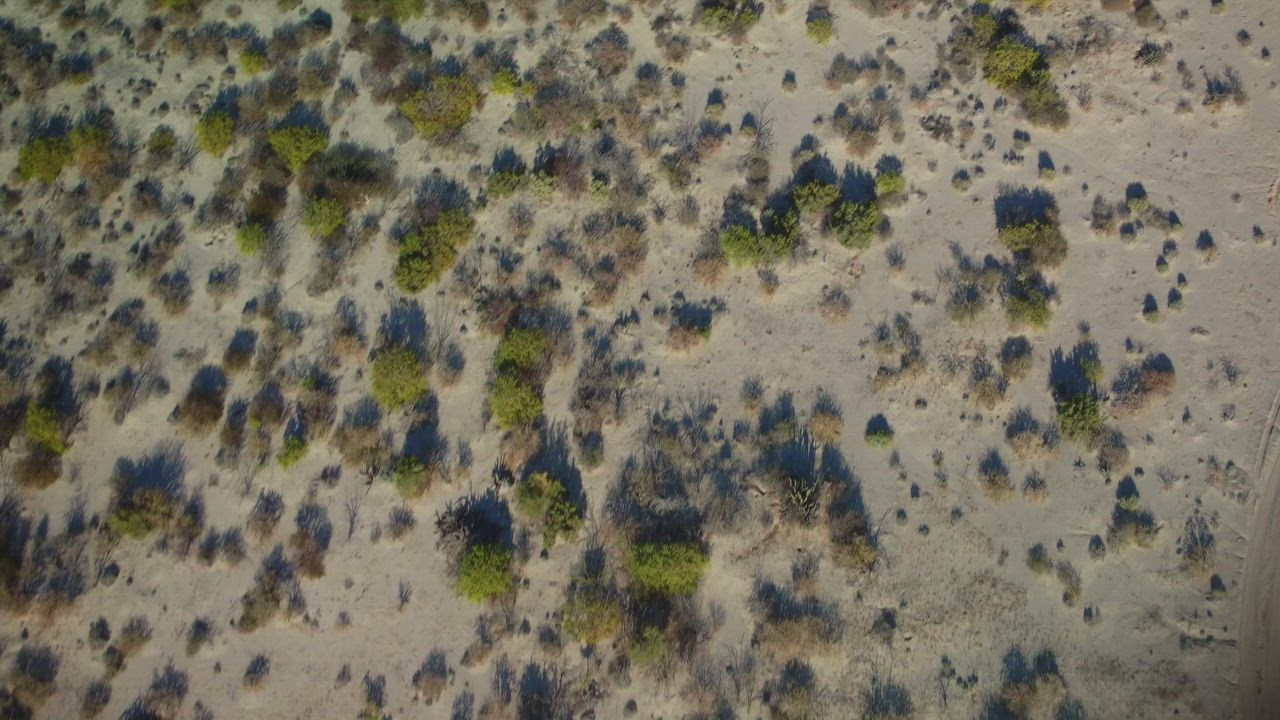 Aerial view of a sandy terrain - Free Stock Video