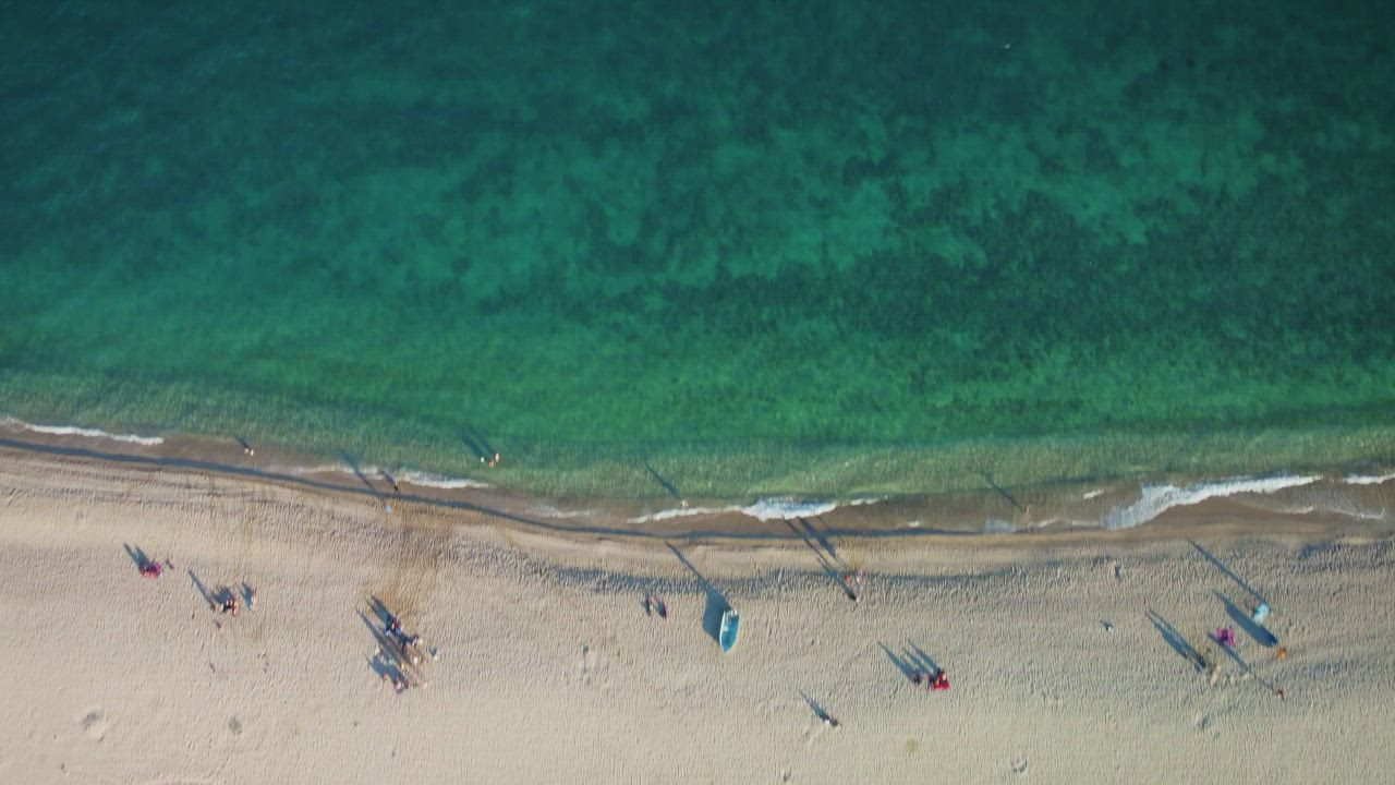 Sea texture of a beach from above - Free Stock Video