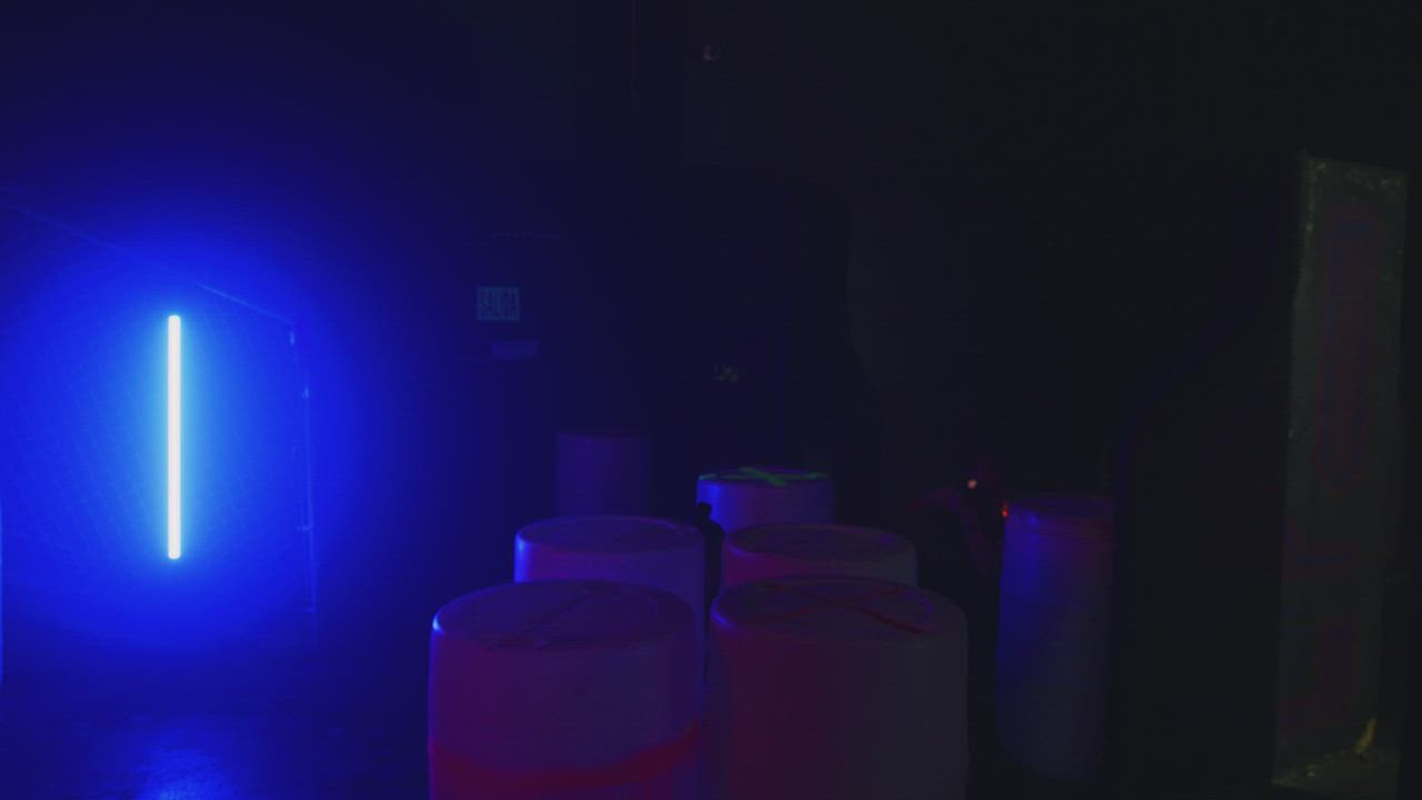 Shot on a laser tag battlefield - Free Stock Video