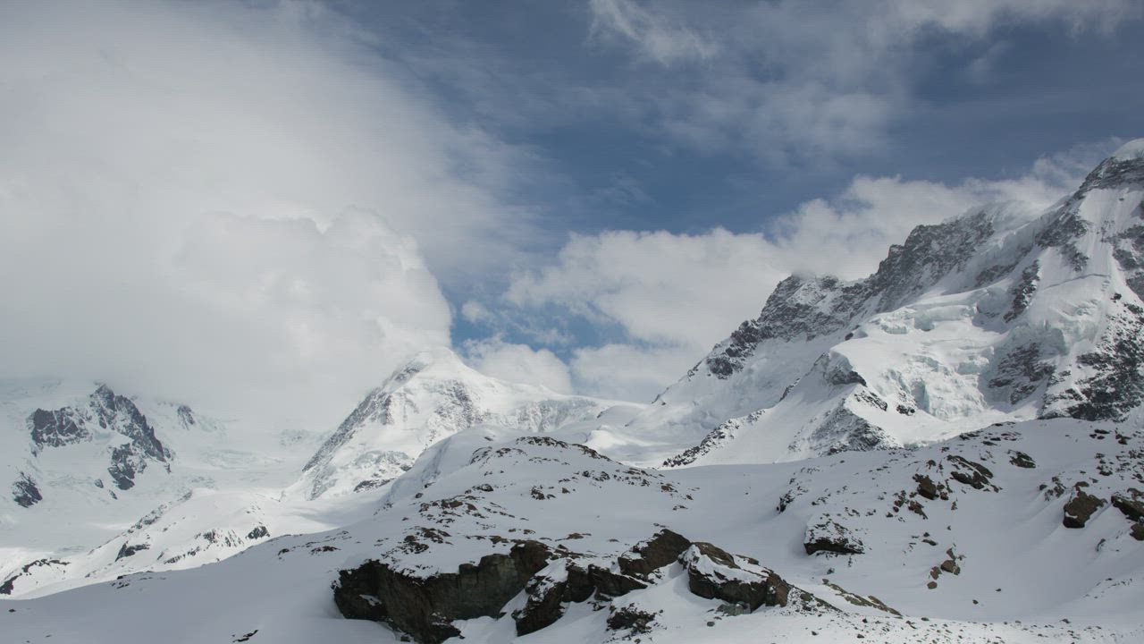 Swiss Alps snow background time-lapse - Free Stock Video