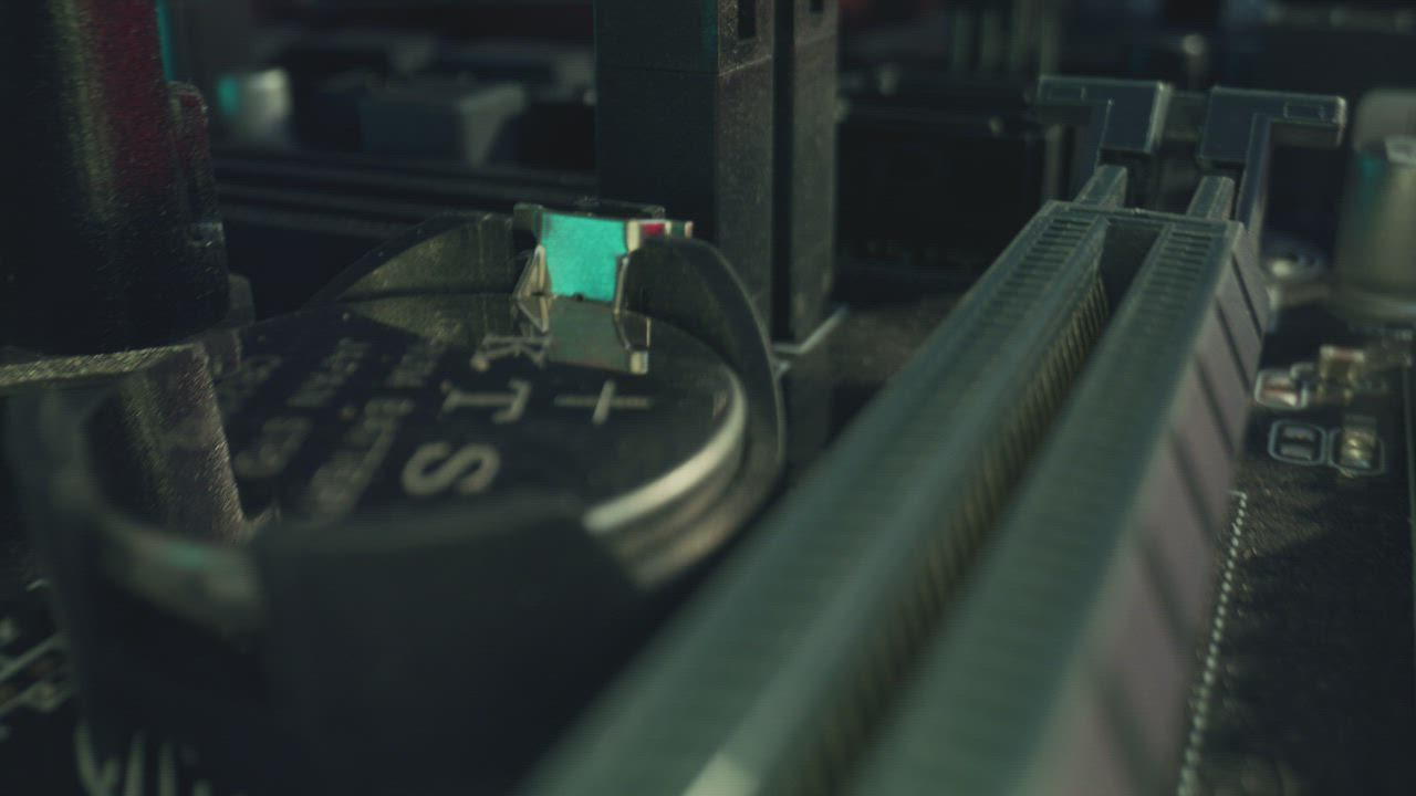 Close up shot of a computer's internal system - Free Stock Video