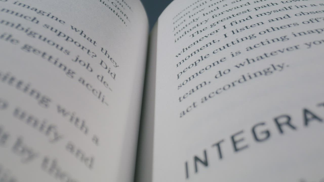 Open book in a close up shot - Free Stock Video