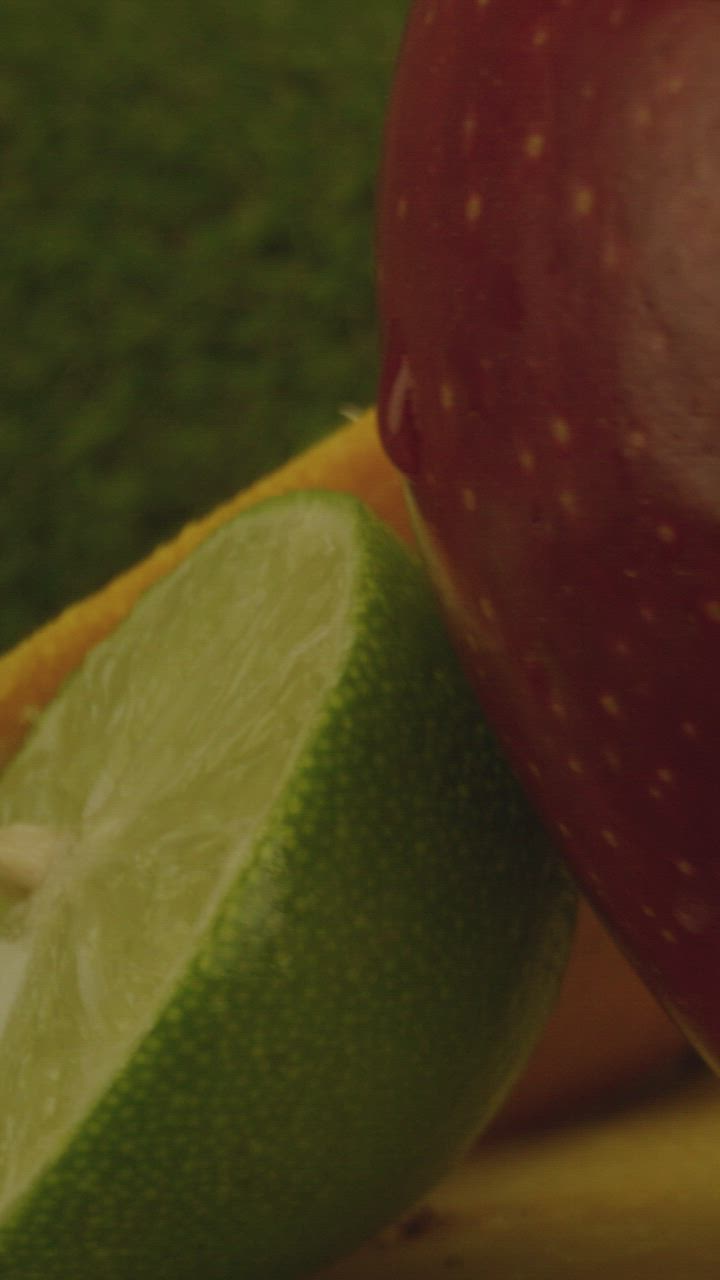 Some types of fruit rotating slowly - Free Stock Video