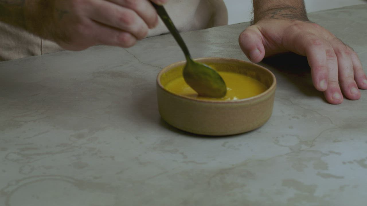 Chef testing a prepared mix - Free Stock Video