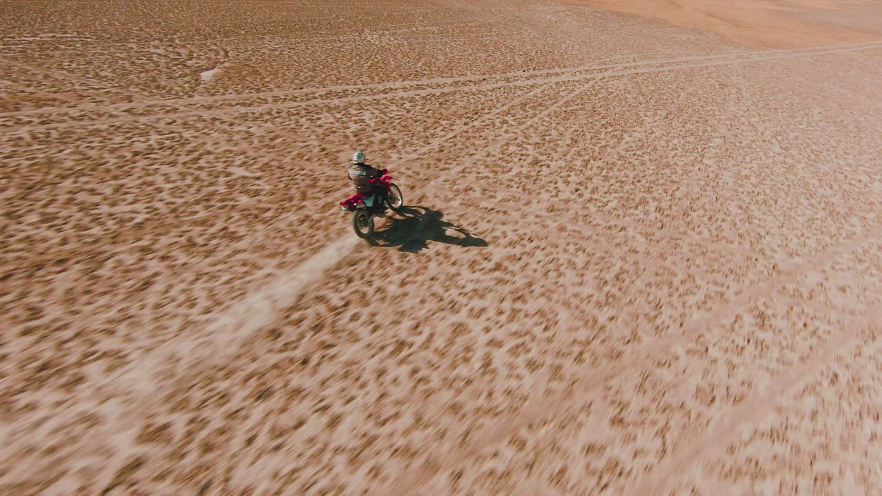 Man on motocross motorcycle - Free Stock Video